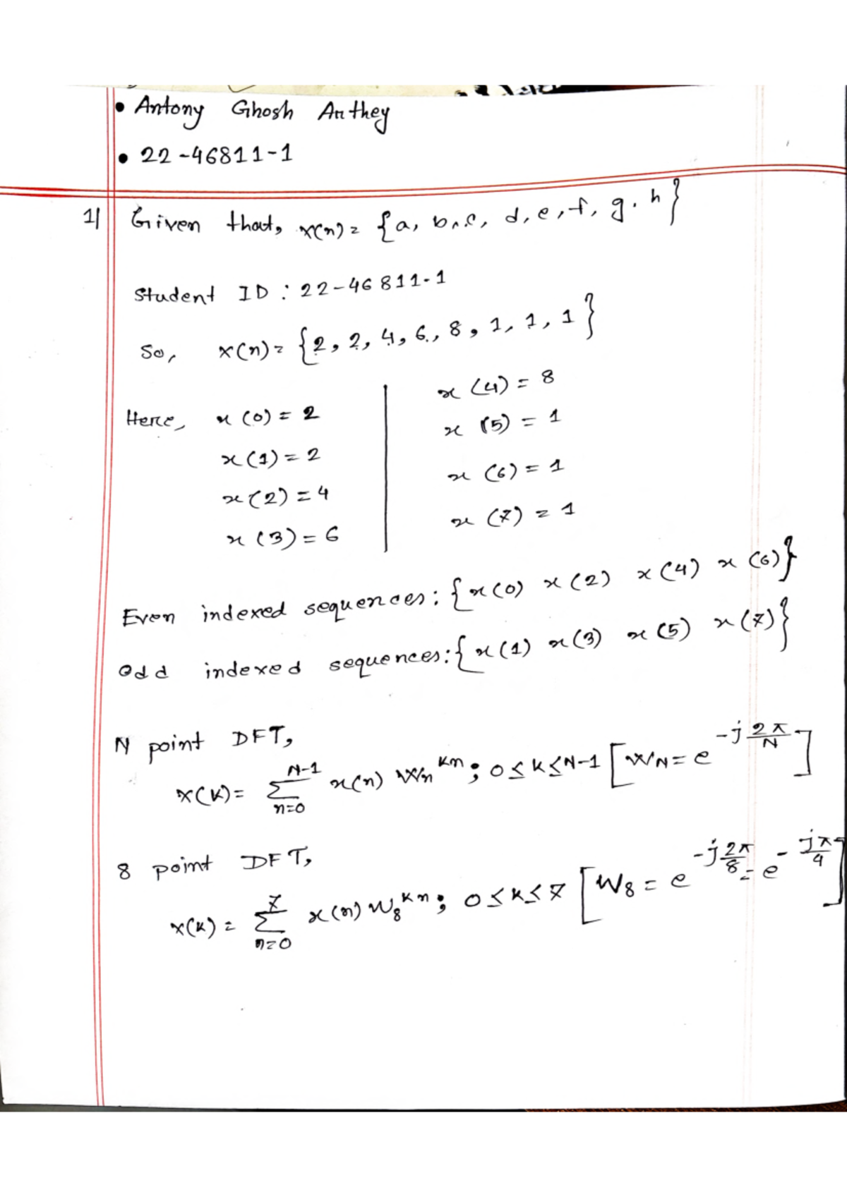 DSP Assignment - Digital Signal Processing - Studocu