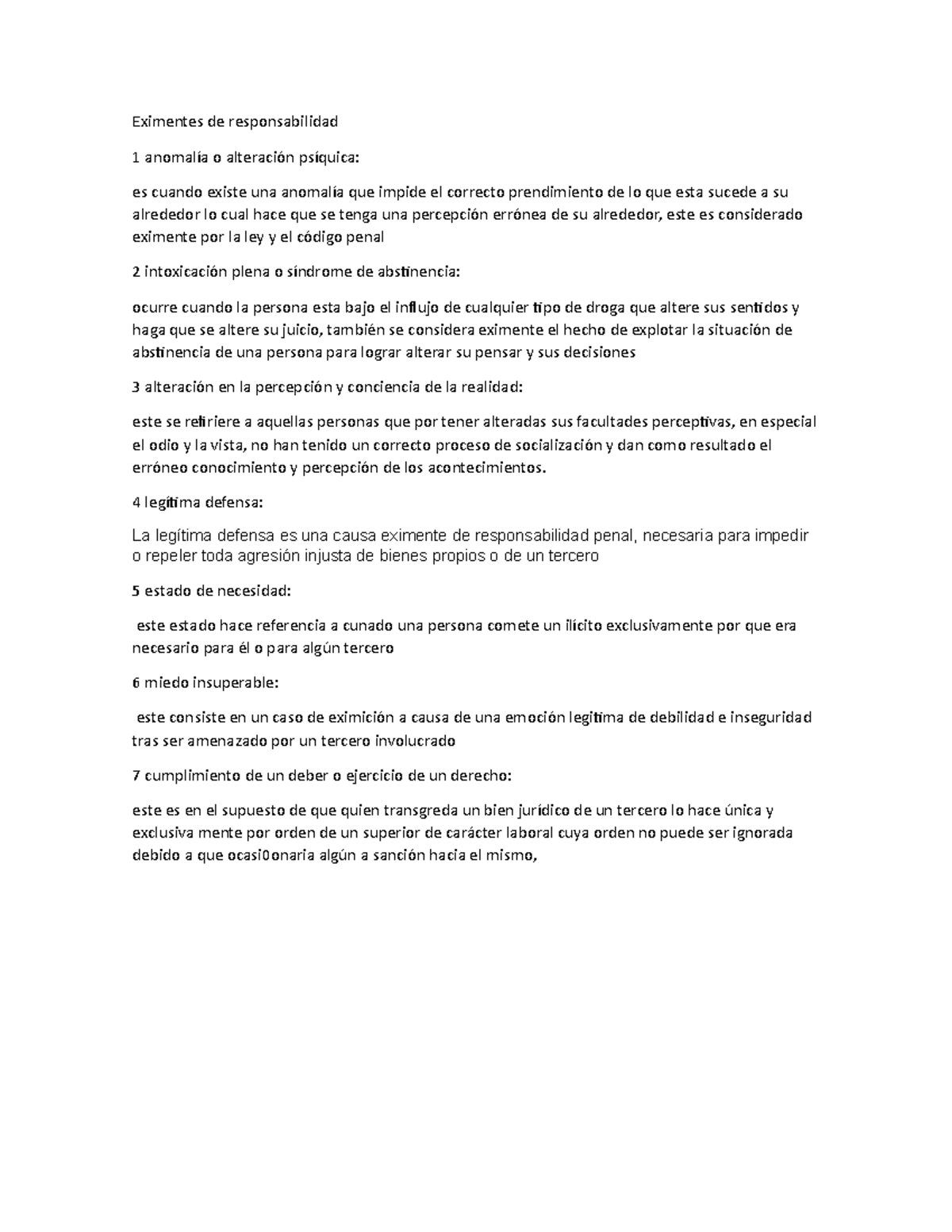 Eximente - 4 legítima defensa: La legítima defensa es una causa ...