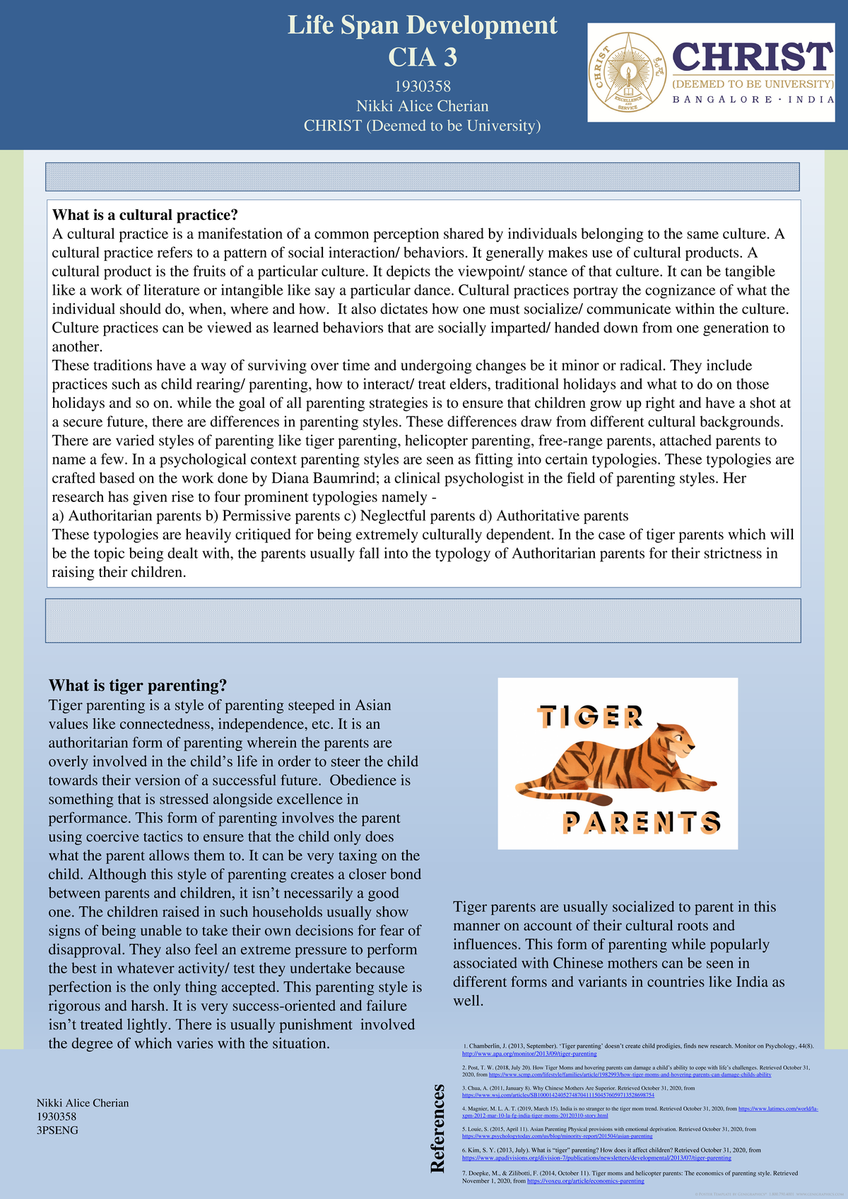 1930358 CIA3 - poster style assignment on parenting styles - Life Span ...