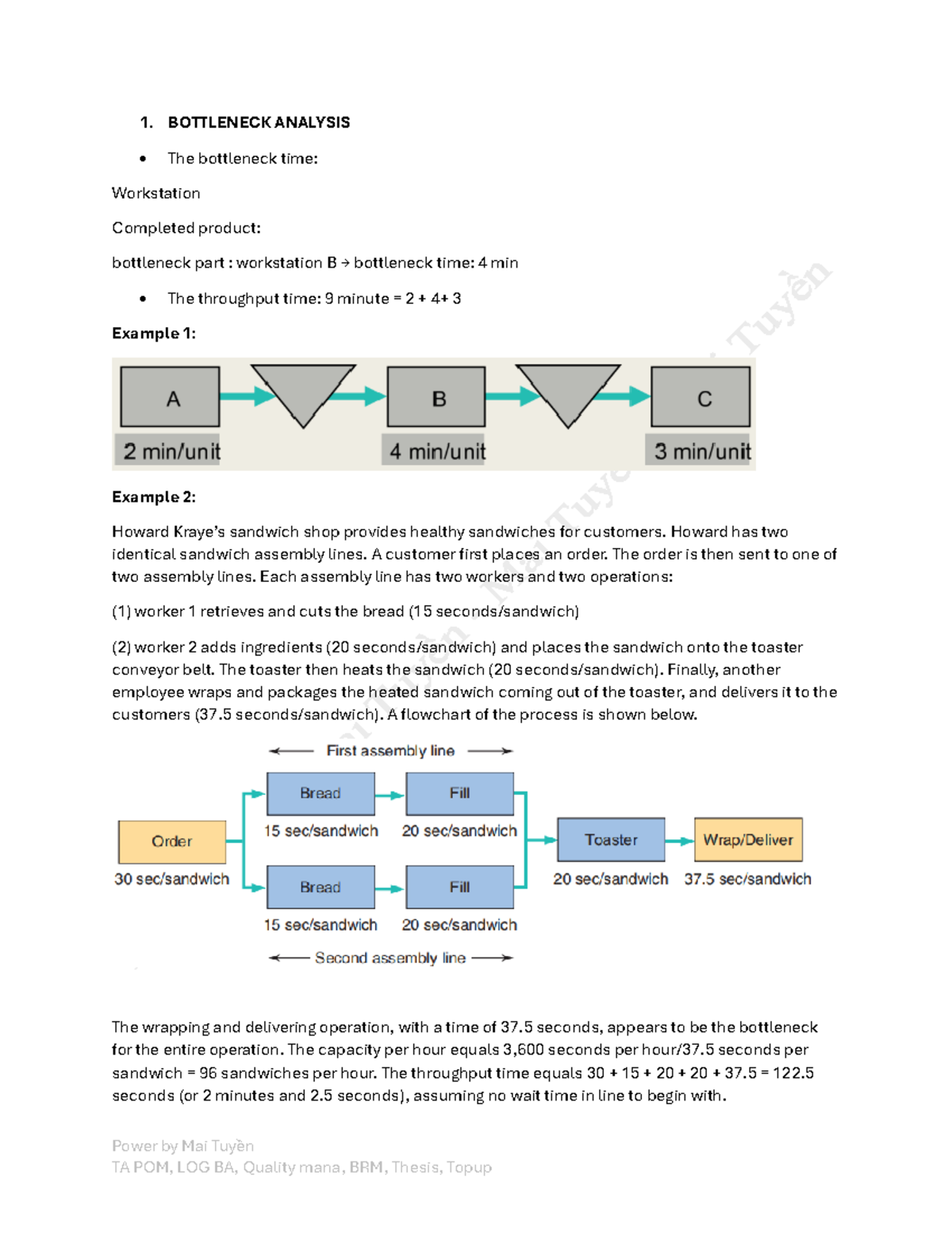 Bottleneck - Operations and Productivity - Power by Mai Tuyền 1 ...