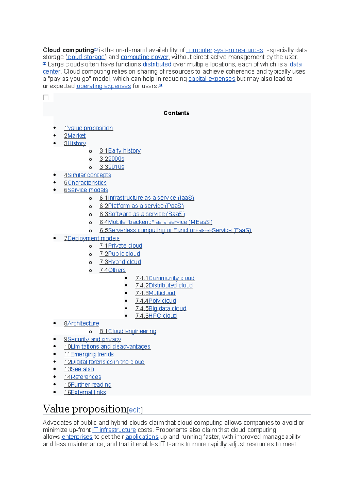 Cloud computing - [2] Large clouds often have functions distributed ...