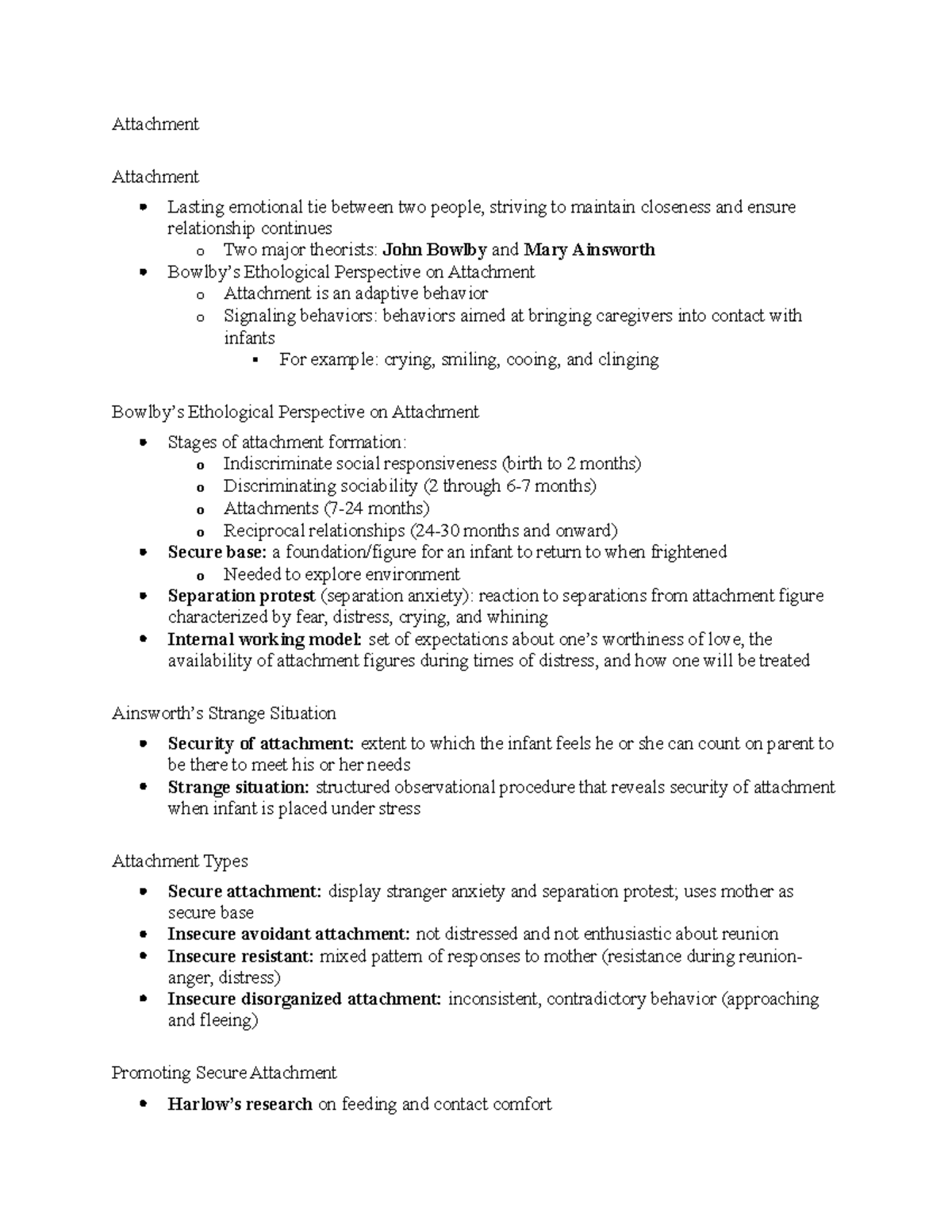 Attachment - Min Wang - Attachment Attachment Lasting emotional tie ...