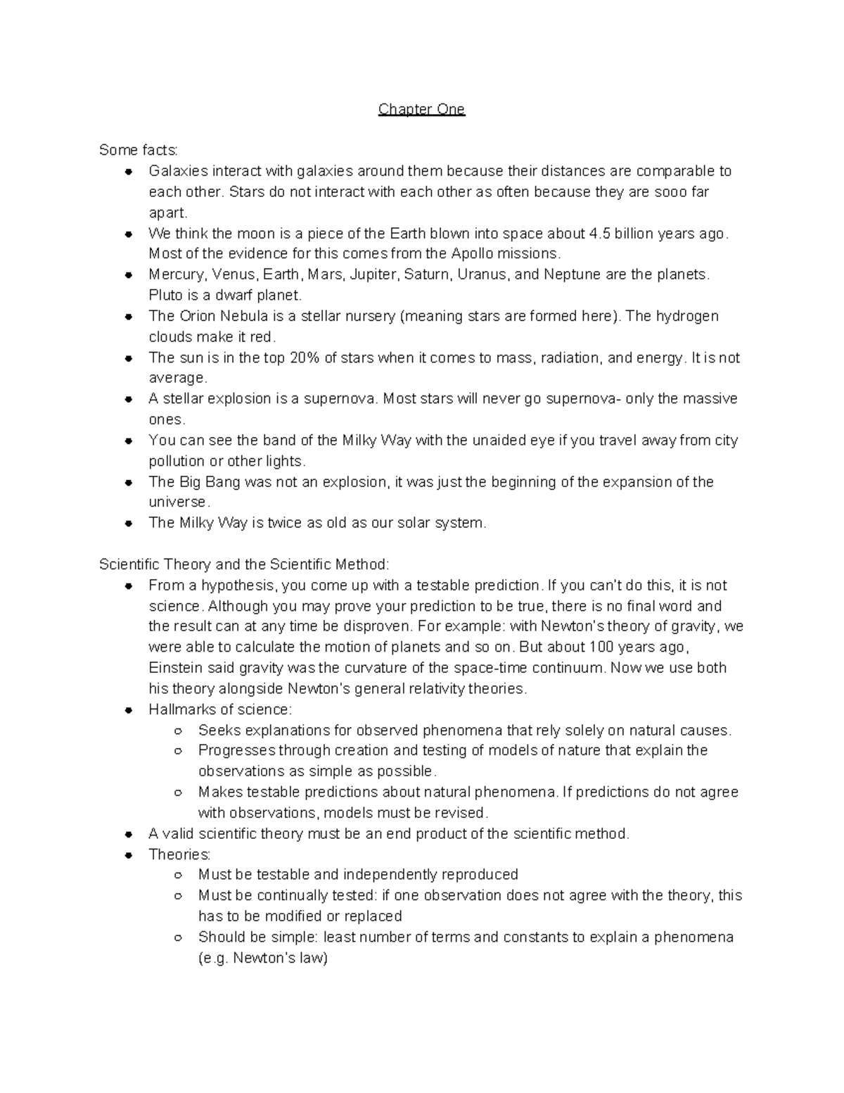 AST 301 - Lecture notes all - Chapter One Some facts: Galaxies interact ...