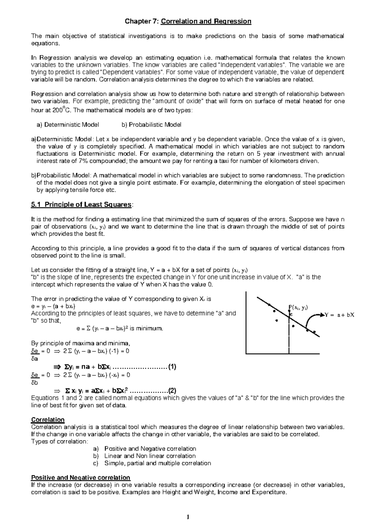Chapter 7 Correlation Regression - Chapter 7: Correlation and ...
