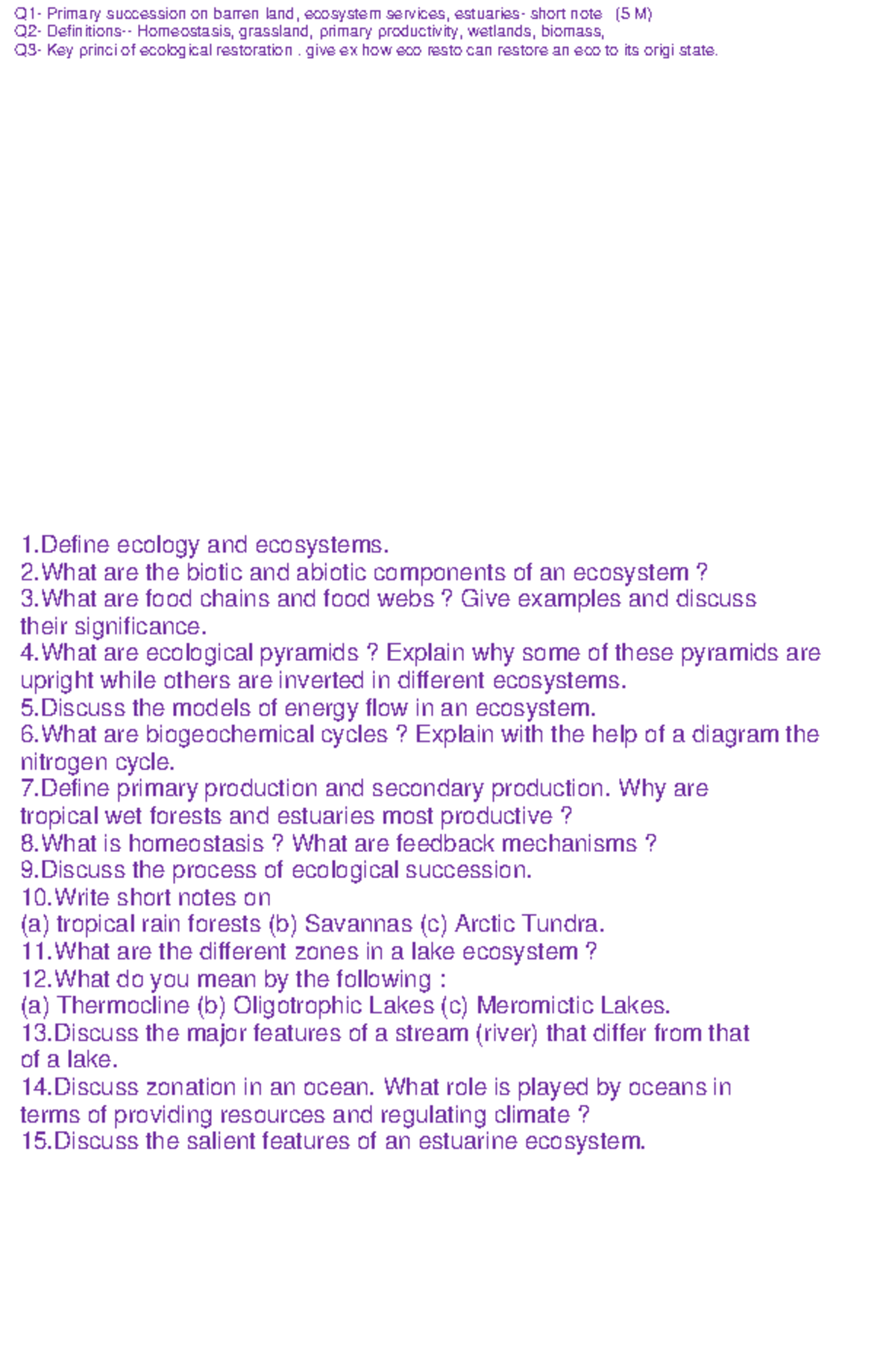 Chapter 2 Ecosystem IN Detail - Unit 3 Ecosystems 65 n CONCEPT OF ...