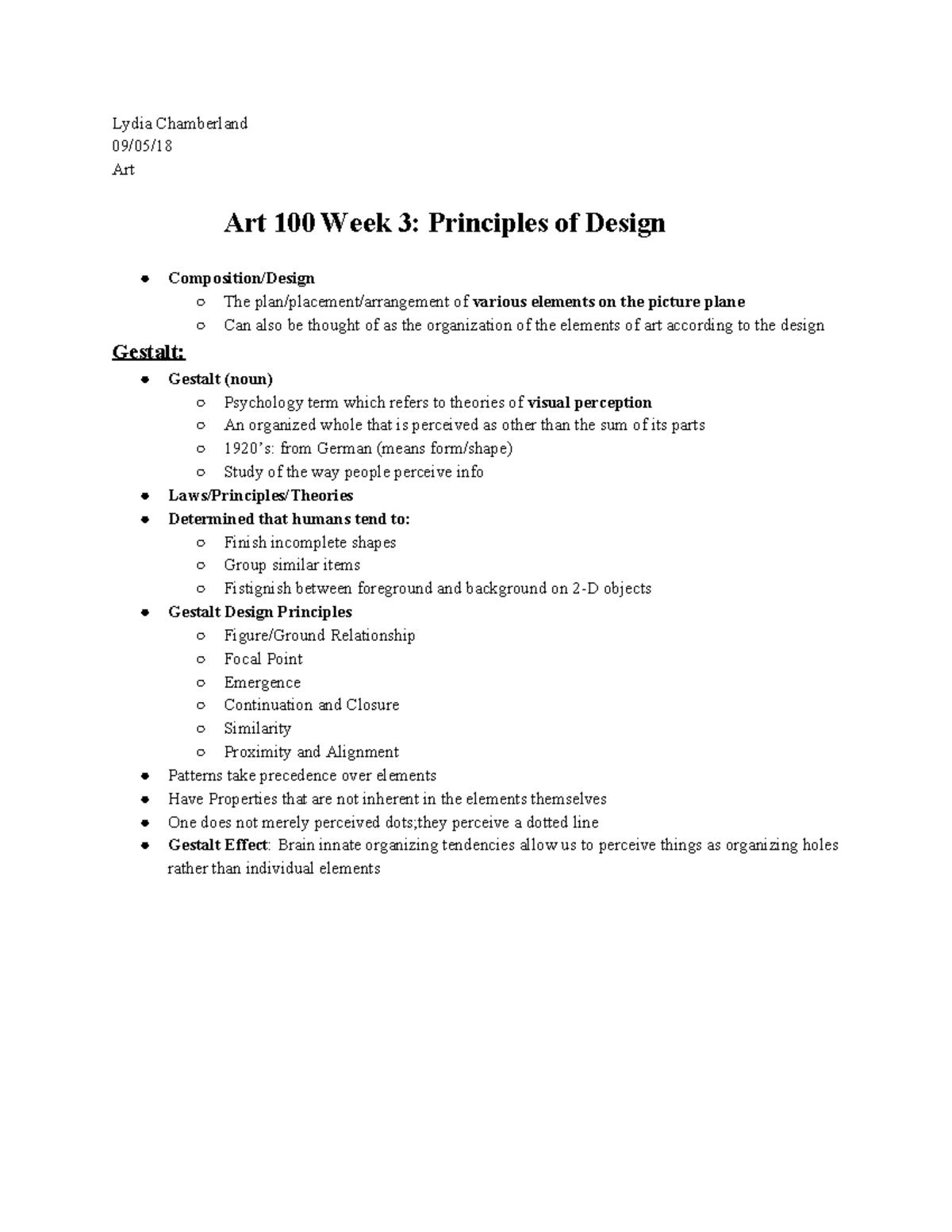Chapter 3: Principles of Design - Lydia Chamberland 09/05/18 Art Art ...