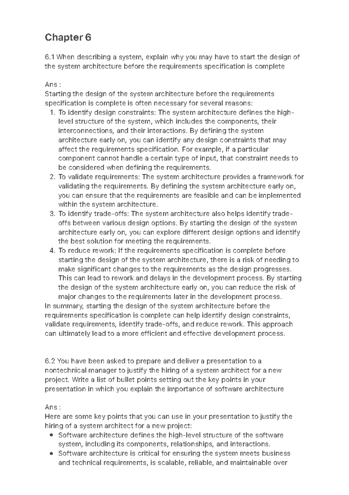 Chapter 6 - Notes - 1. 2. 3. 4. Chapter 6 6 When describing a system ...