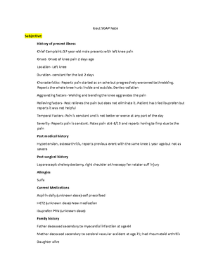 Headache SOAP Note - SOAP Note - Headache SOAP Note Subjective: History ...
