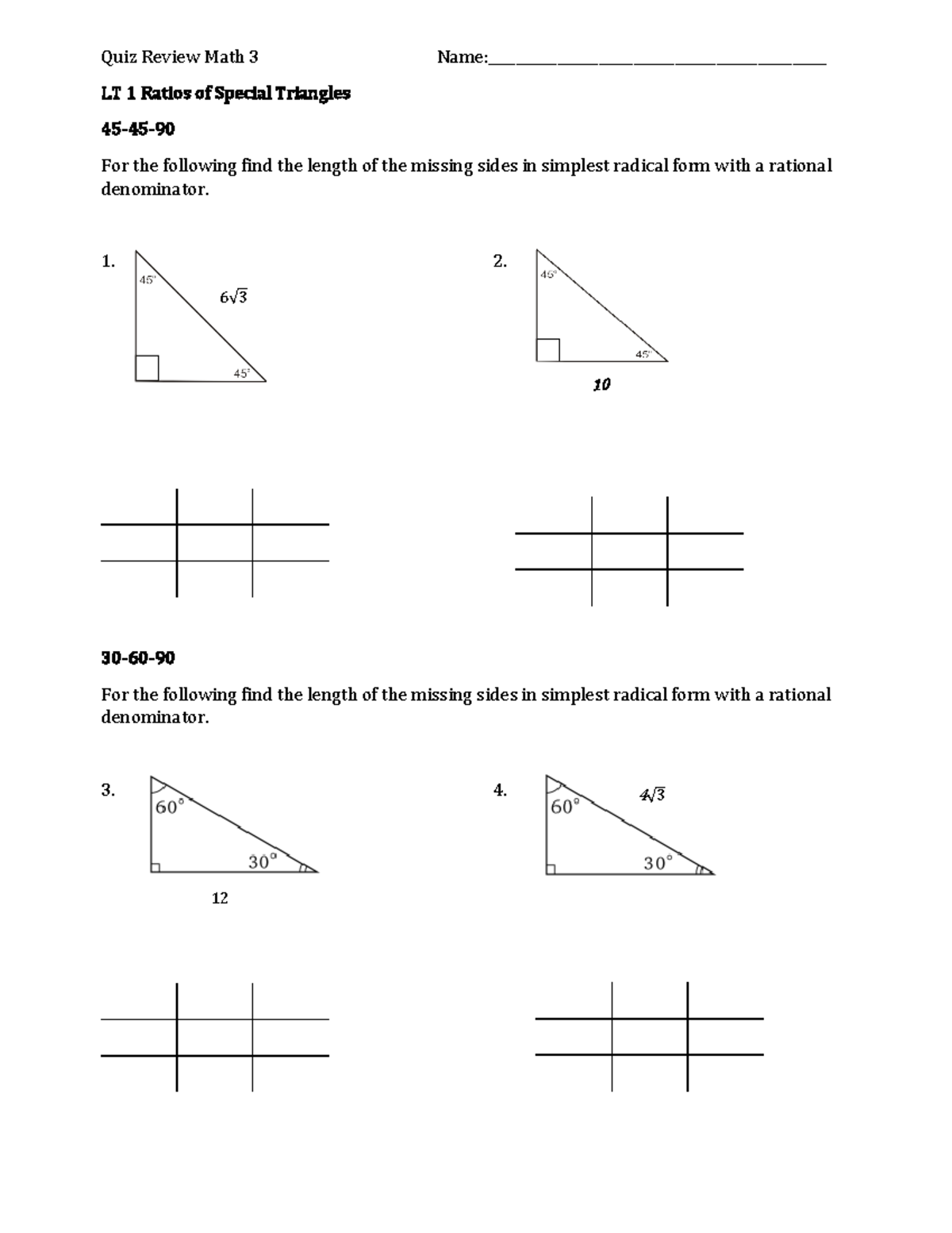M3 M5 Quiz Practice LT1, LT2, and LT3 - 12 4 ξ 3 Quiz Review Math 3 ...