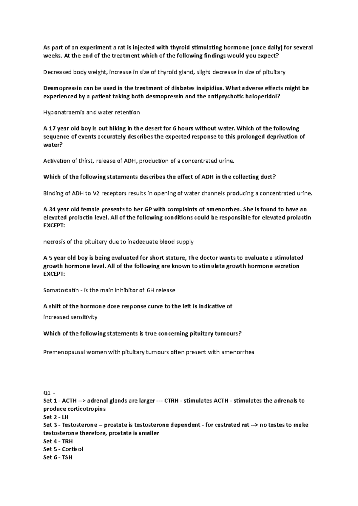 Practice Tutorial Questions and ANS - As part of an experiment a rat is ...