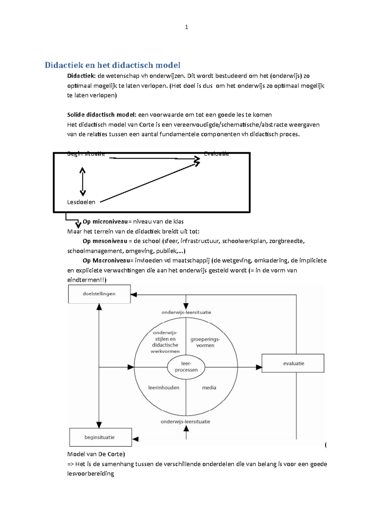 Samenvatting algemene didactiek examen - Didactiek en het didactisch ...