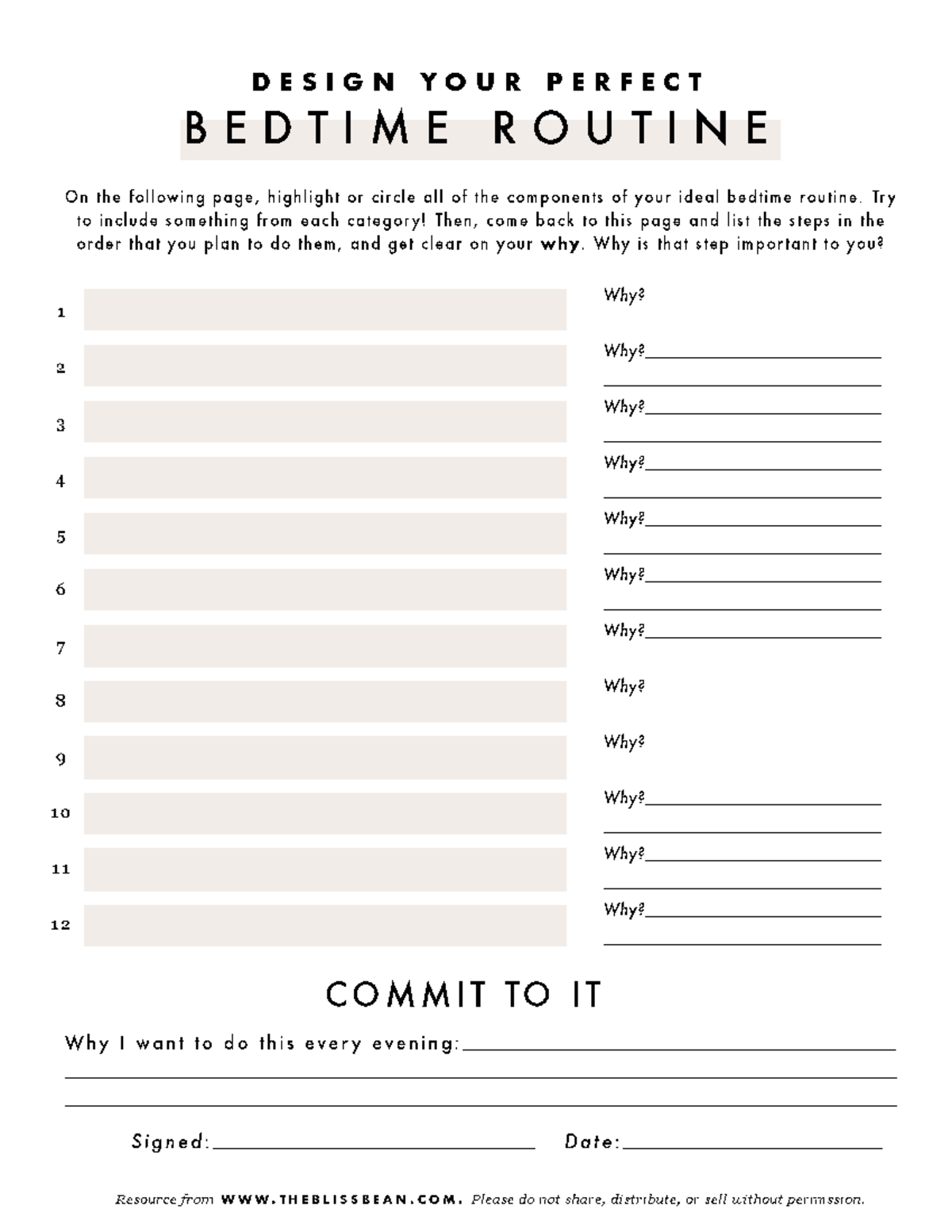 Build Your Bedtime Routine v2 - D ESIG N YO U R PERFECT BEDTIM E RO ...