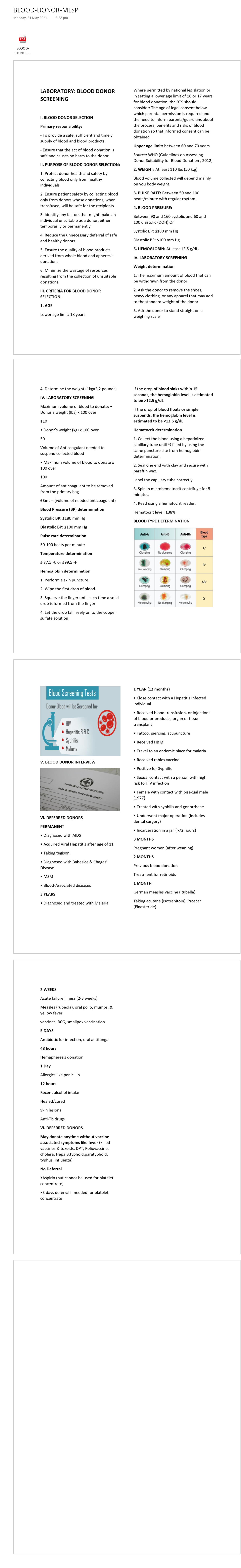 Blood- Donor-MLSP - Medical Laboratory Science Program - BLOOD- DONOR ...