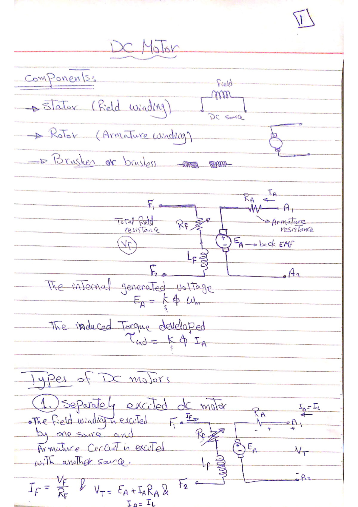 Dc motors - Electrical Measurement Instruments - Studocu