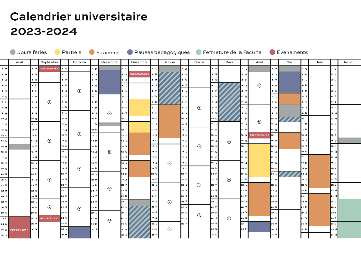 Caluniv 2023-2024 - Août Septembre Octobre Novembre Décembre Janvier ...