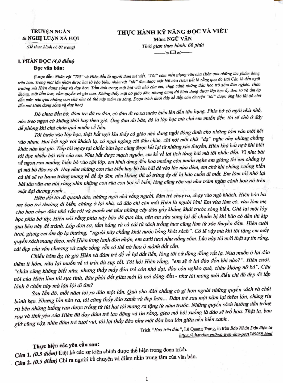 CACH LAM DOC HIEU Truyen NGAN LOP 11 HK2 23-24 - Ngữ Văn - Studocu