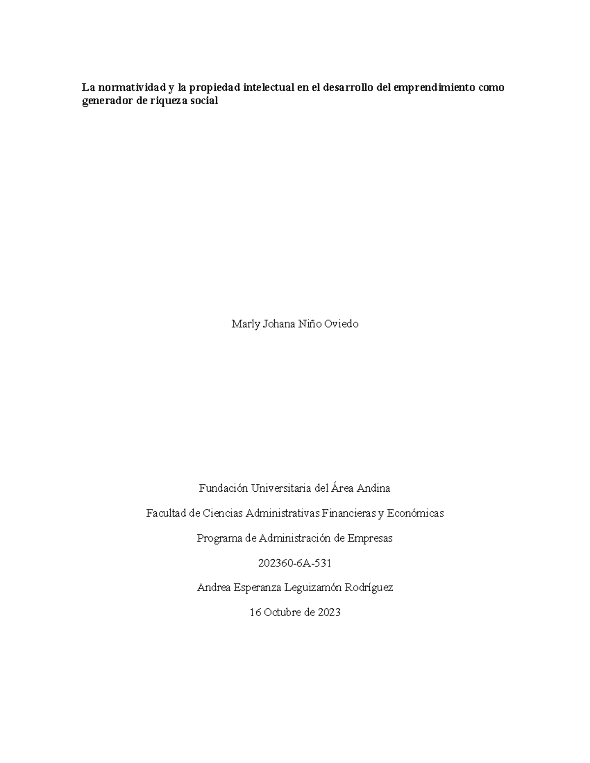 Modelos de emprendimiento eje 1 - La normatividad y la propiedad ...