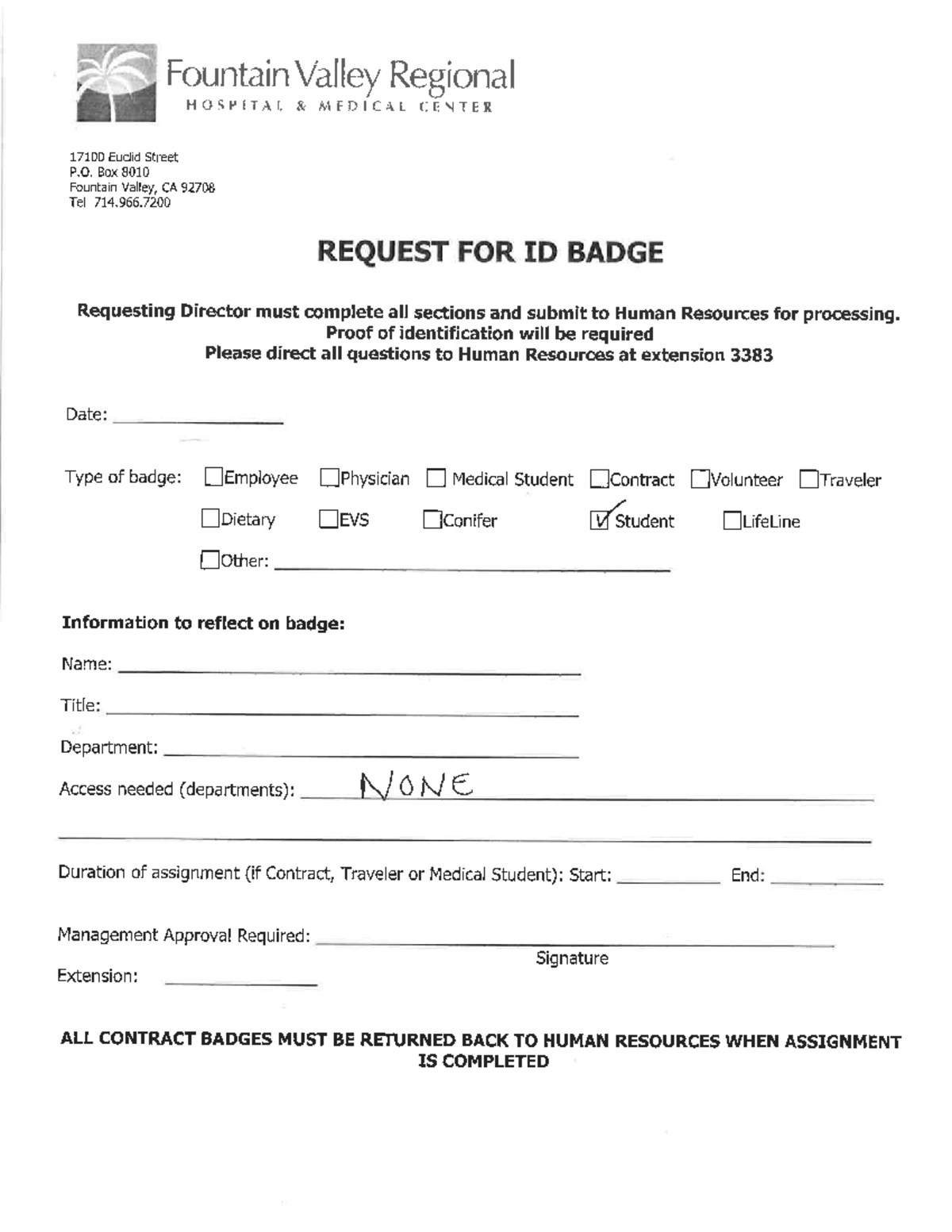 7 Badge Request Form - note - BIOL 340 - Studocu