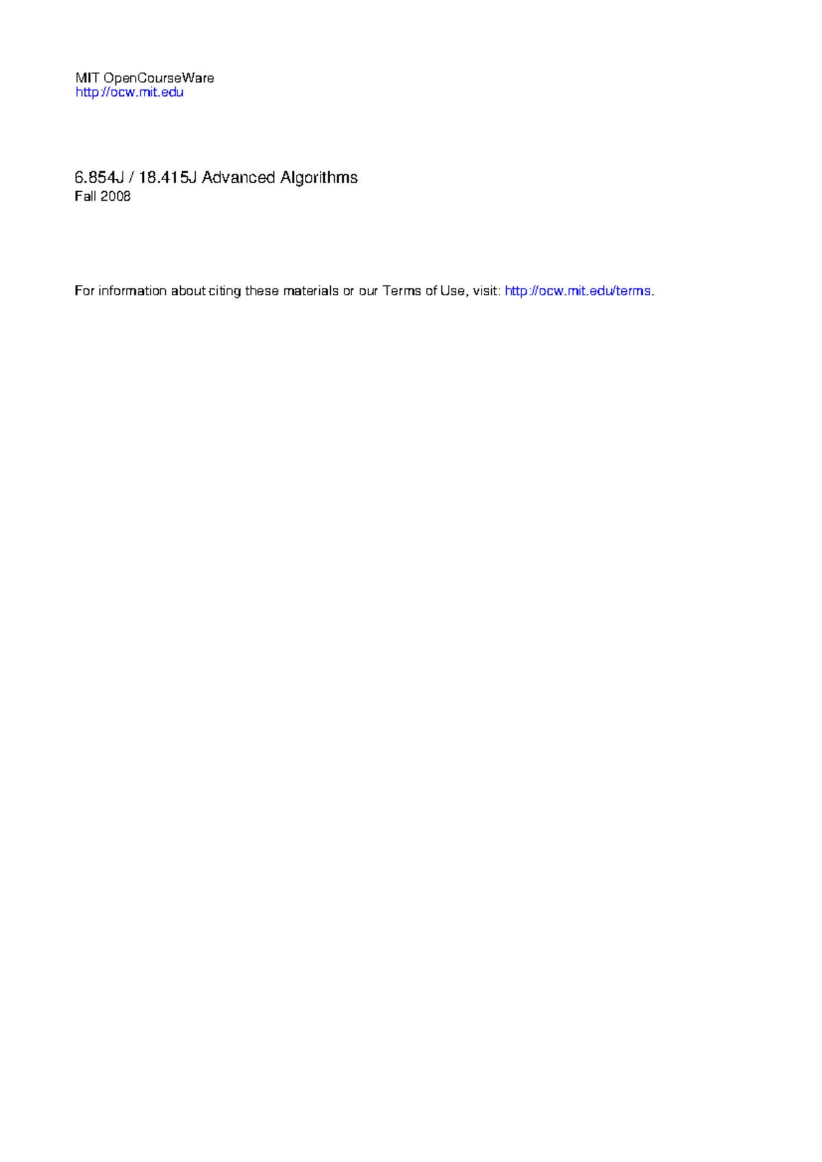 Lec14 - MIT OpenCourseWare ocw.mit 6 / 18 Advanced Algorithms Fall 2008 ...