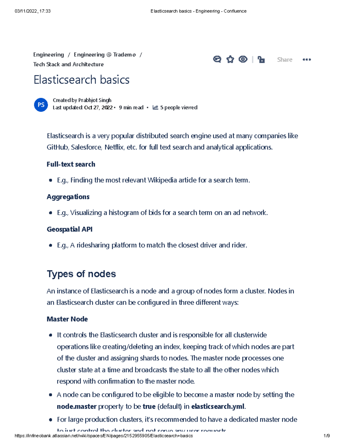 Elasticsearch basics - Engineering - Confluence - Elasticsearch basics Created by Prabhjot Singh ...