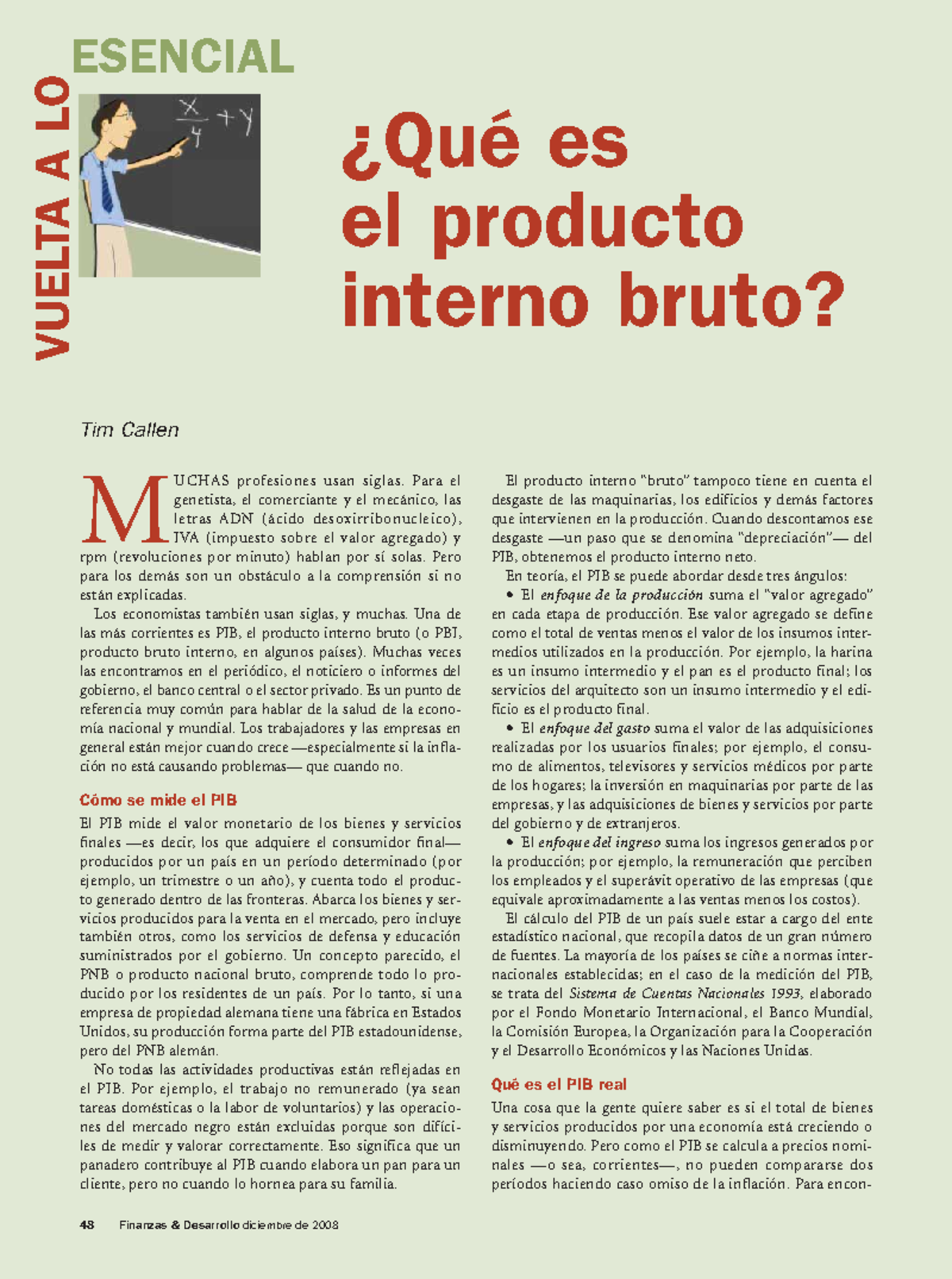 Vuelta A LO Esencial - Finanzas y Desarrollo, Diciembre de 2008 - Tim ...