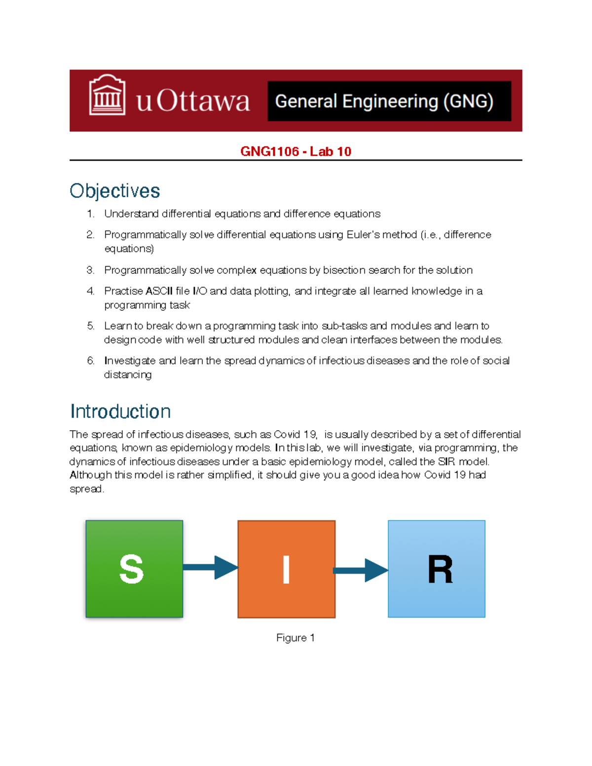 Lab10 - LAB 10 - GNG1106 - Lab 10 Objectives 1. Understand differential equations and difference ...