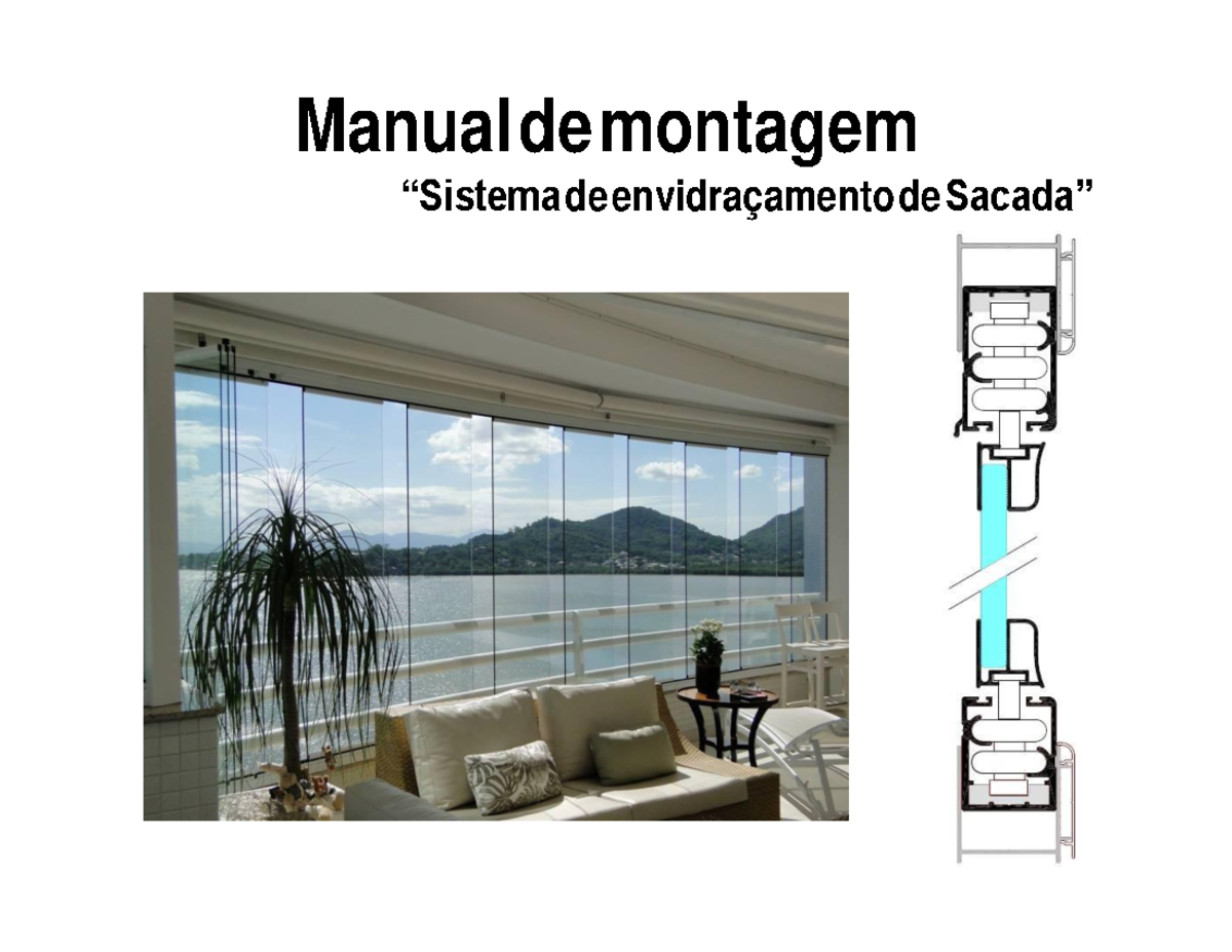 Manual Kit Sacada - Manual de montagem “Sistema de envidraçamento de ...