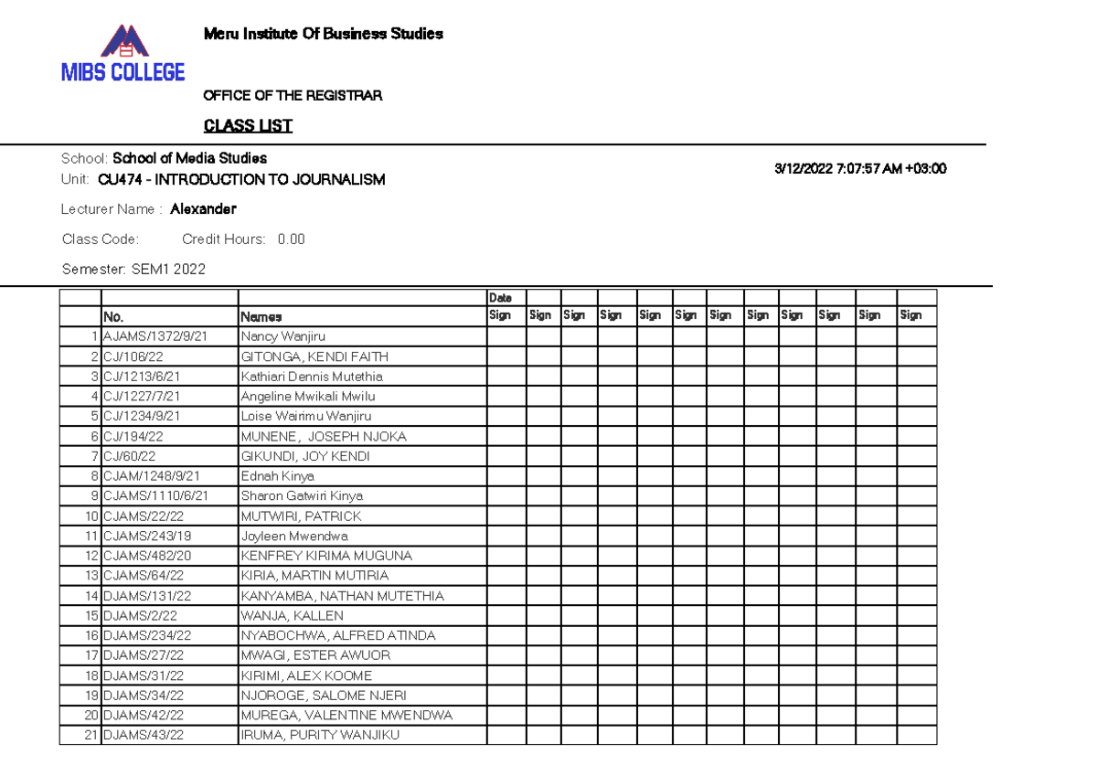 Classlist 42 CU474 Introduction To Journalism Date No Names Sign classlist-42-cu474-introduction-to-journalism-date-no-names-sign