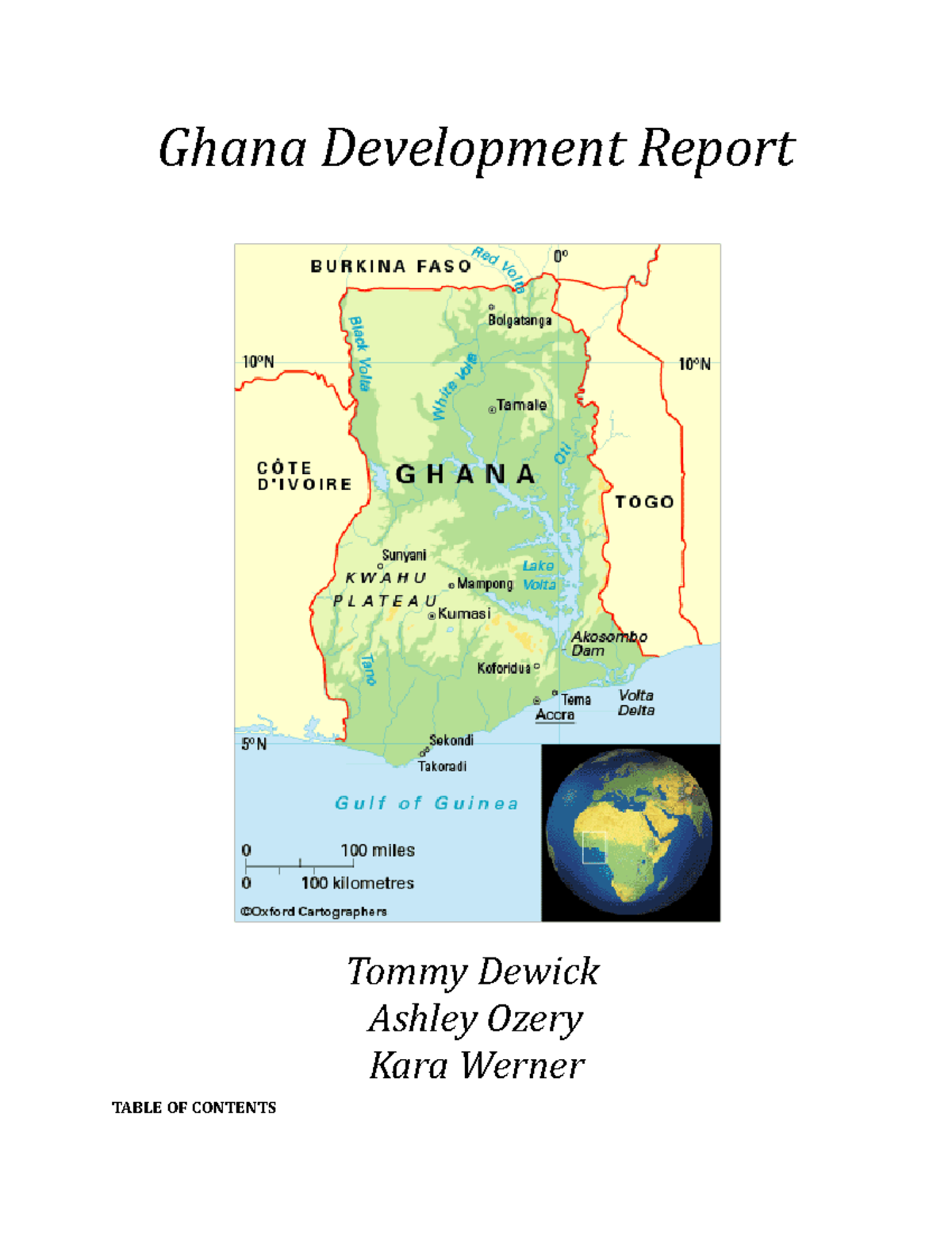 Ghana Background Report - Ghana Development Report Tommy Dewick Ashley ...