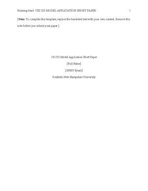 CS 305 Written module 2 hw - 1 CS 305 Module Two Written Assignment Template Zach Shackleton ...