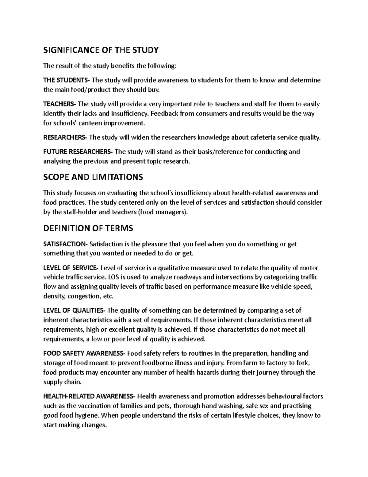 Practical- Research - BSEE - SIGNIFICANCE OF THE STUDY The result of ...