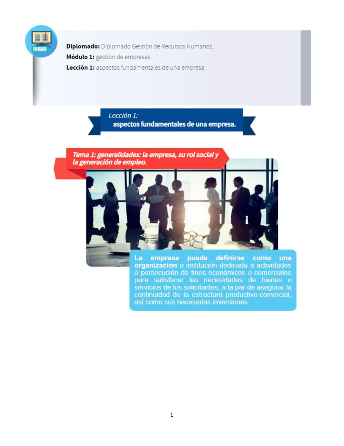 Leccion 1 - recursos humanos - Studocu