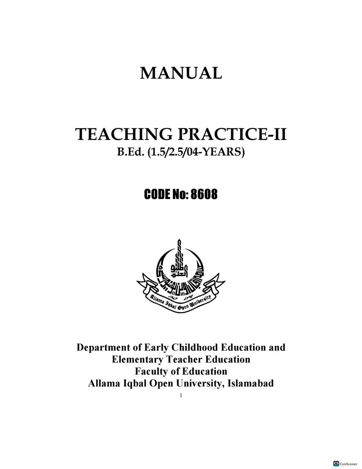 8608 - Teaching Practice-II - Studocu
