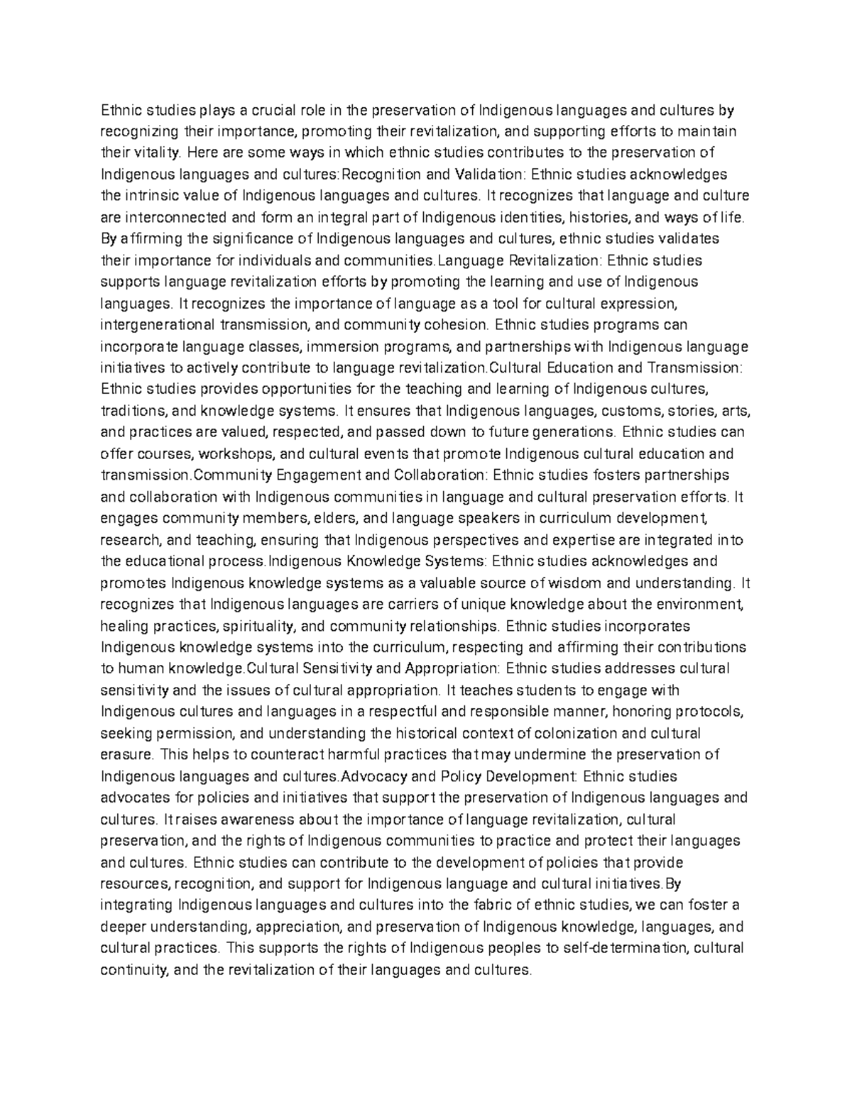 Ethnic Studies-16 - Notes - Ethnic studies plays a crucial role in the ...