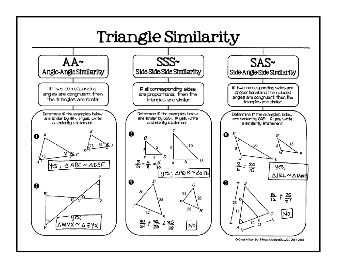 Copy of References: Triangle Similarity and Congruence - Studocu