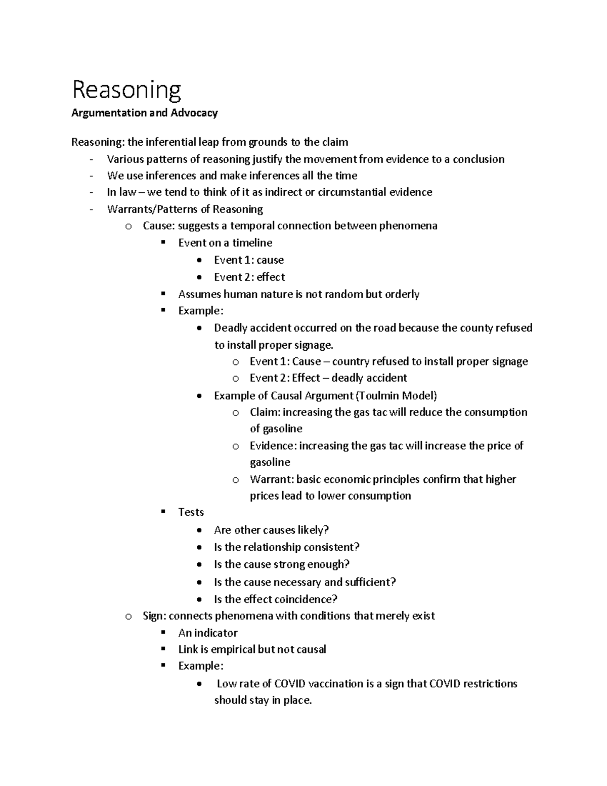 Reasoning Reasoning Argumentation And Advocacy Reasoning The Inferential Leap From Grounds To