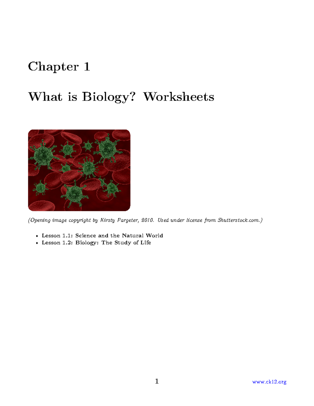 Biology Chapter 1 Worksheets - Chapter 1 What is Biology? Worksheets ...