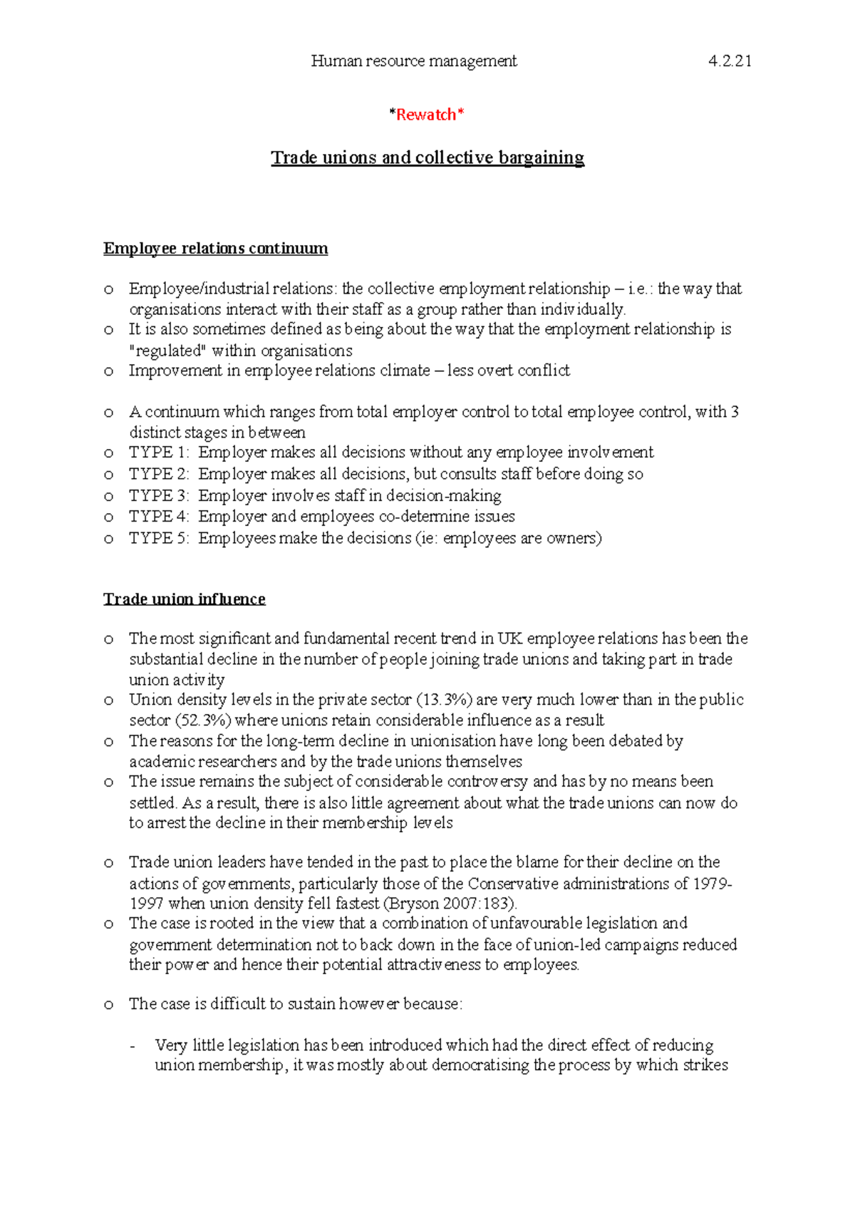 Trade unions and collective bargaining - Rewatch Trade unions and ...