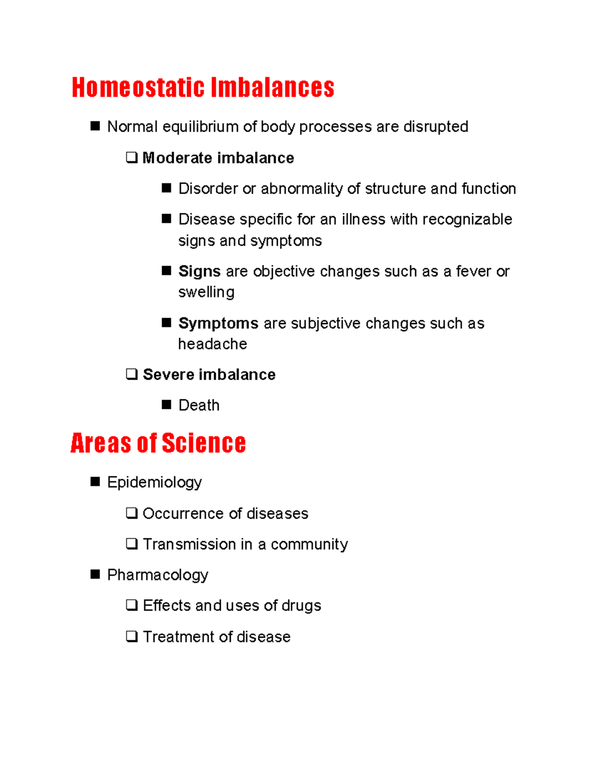 3 - anatomy and physiology notes - Homeostatic Imbalances Normal ...