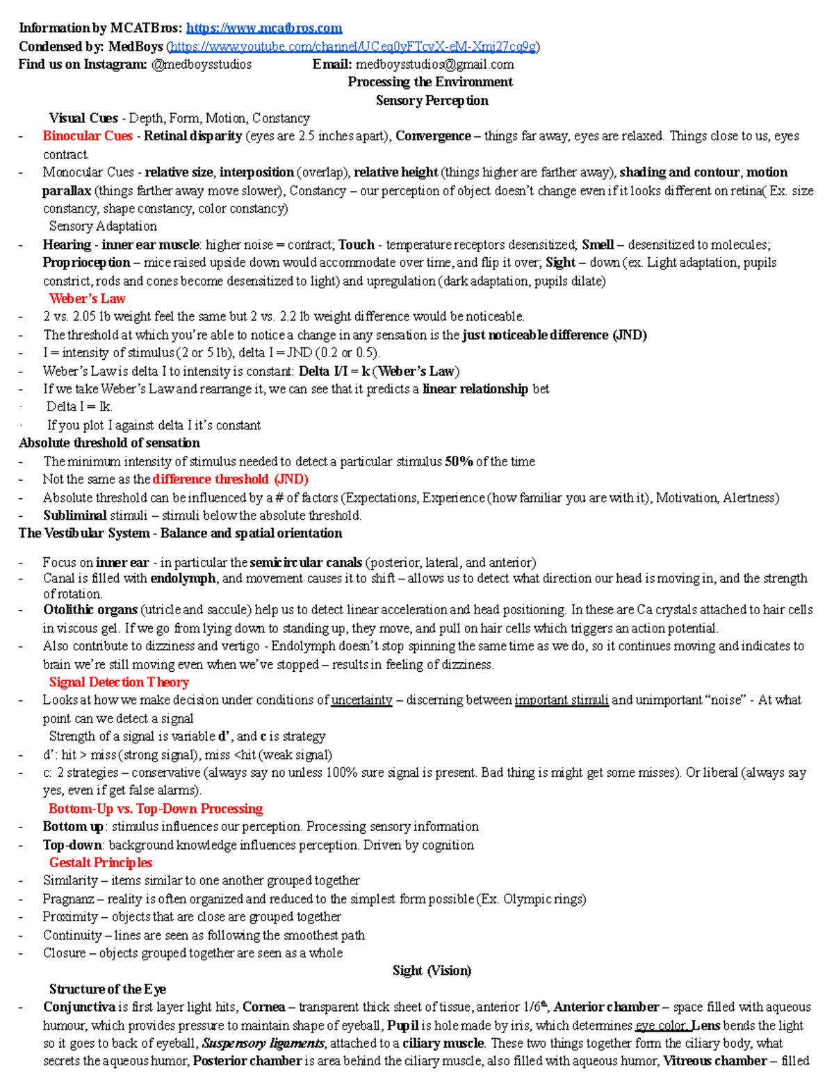 (Med Boys Version) Mcatbros PSY SOC MCAT 55 page document - Information ...