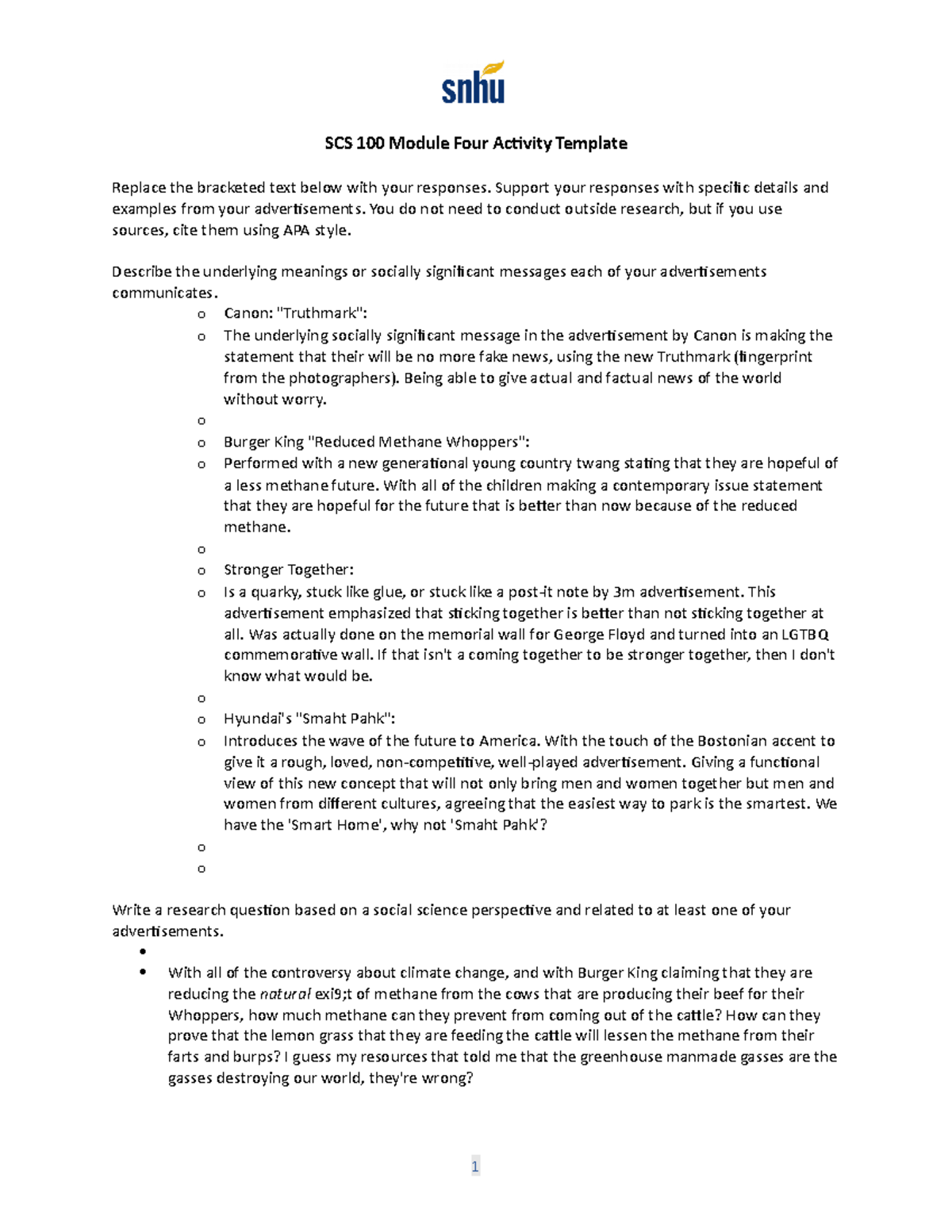 MOD$4 Socsciencescs 100 Module Four Activity Template - SCS 100 Module ...