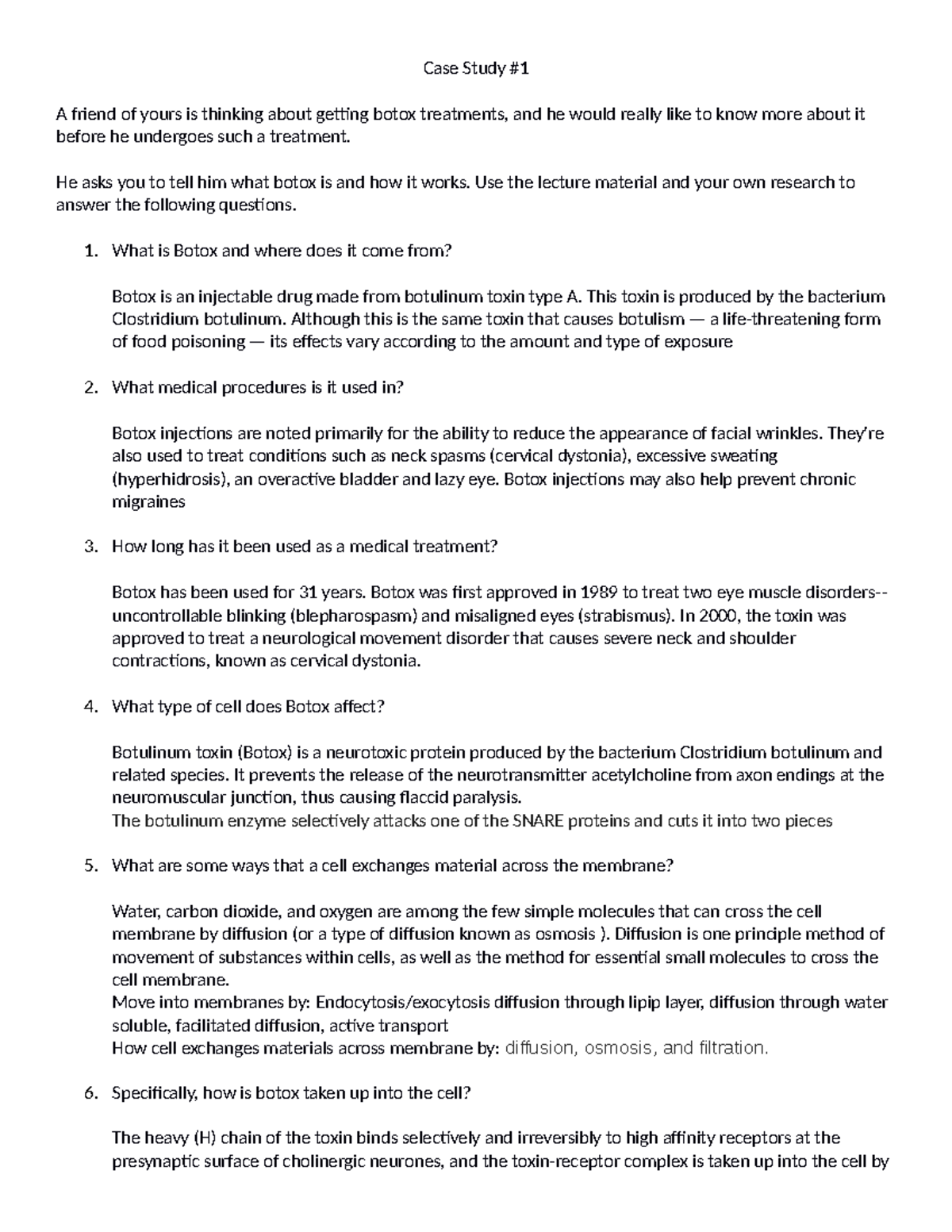 Case studies 1 4 - CASE STUDY - Case Study A friend of yours is ...