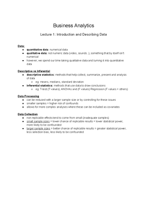 Organising and Visualising Data - Organising and Visualising Data Categorical data Summary ...