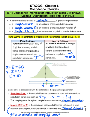 Ch. 7 Confidence Intervals and Sample Size - 1. Descriptive and ...