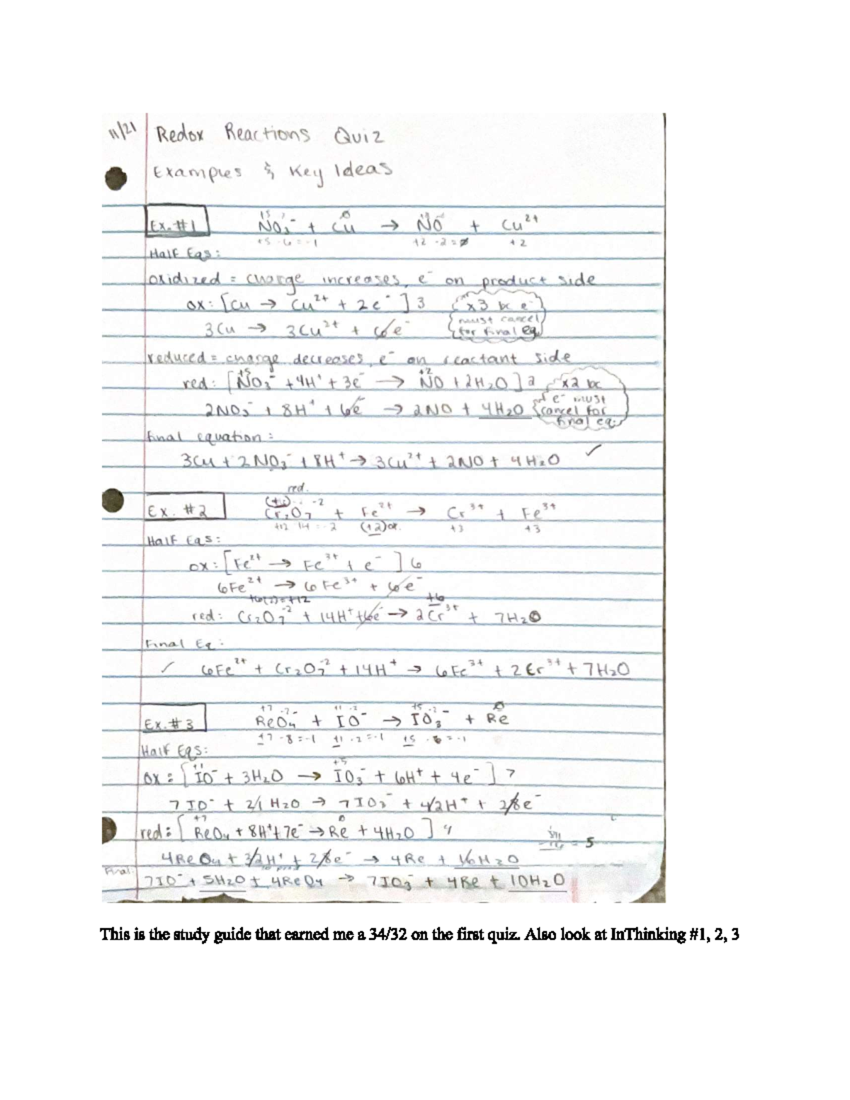 Redox test study guide - Studocu