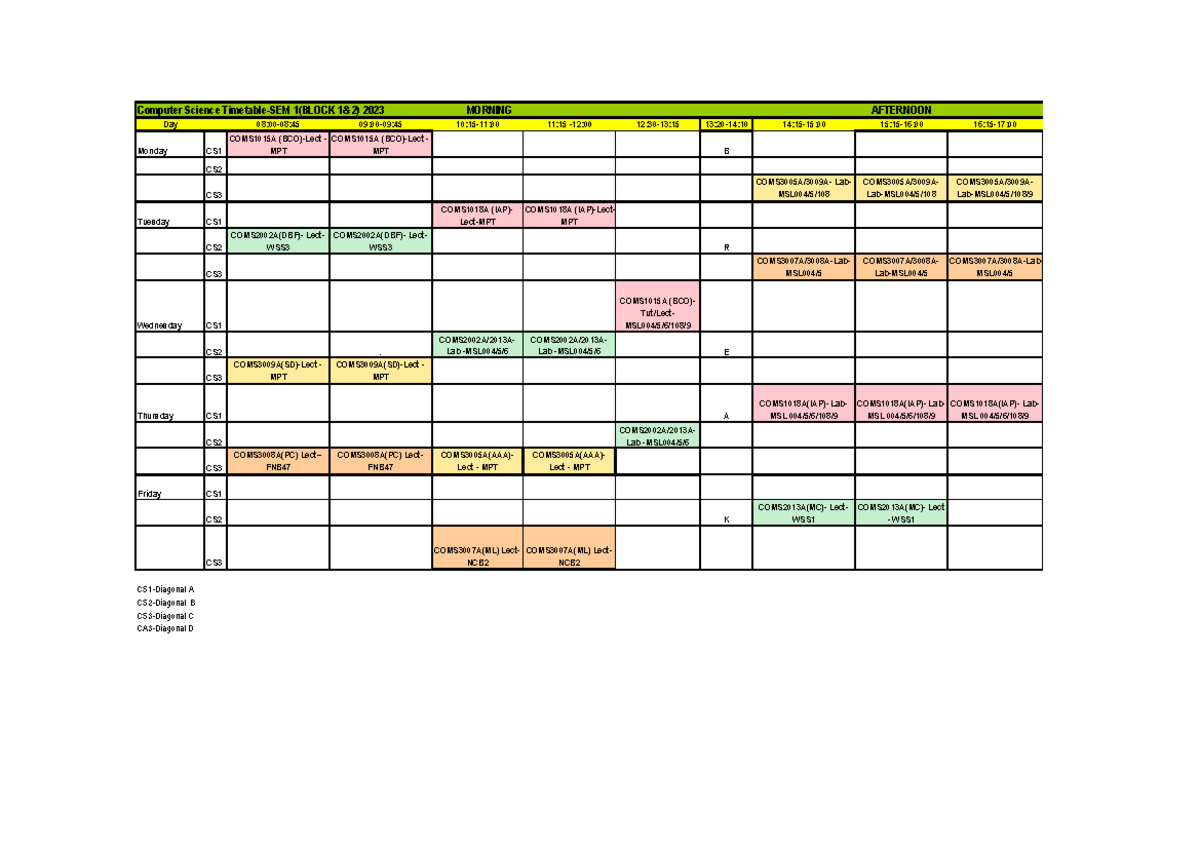 files_for_undergrad - Computer Science Timetable-SEM 1(BLOCK 1& 2) 2023 ...