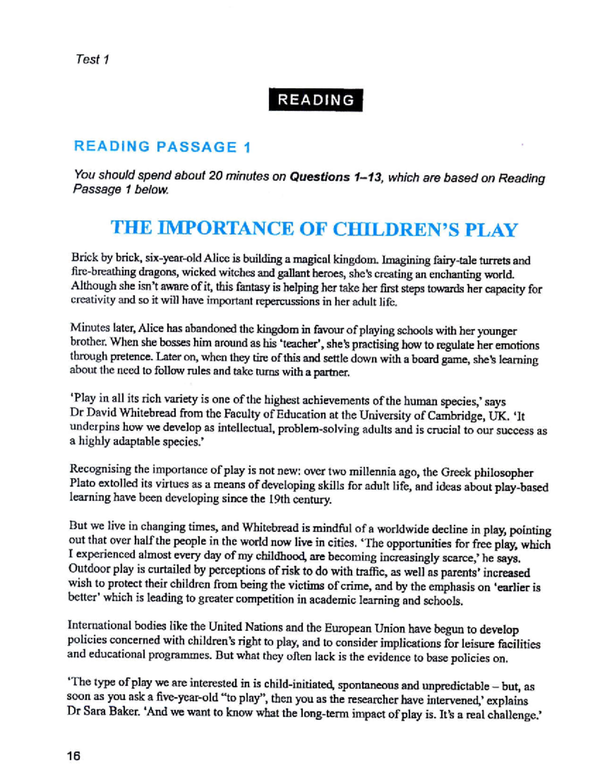 Ielts 14 Academic, Test 1, Reading Module - English Introduction - Studocu