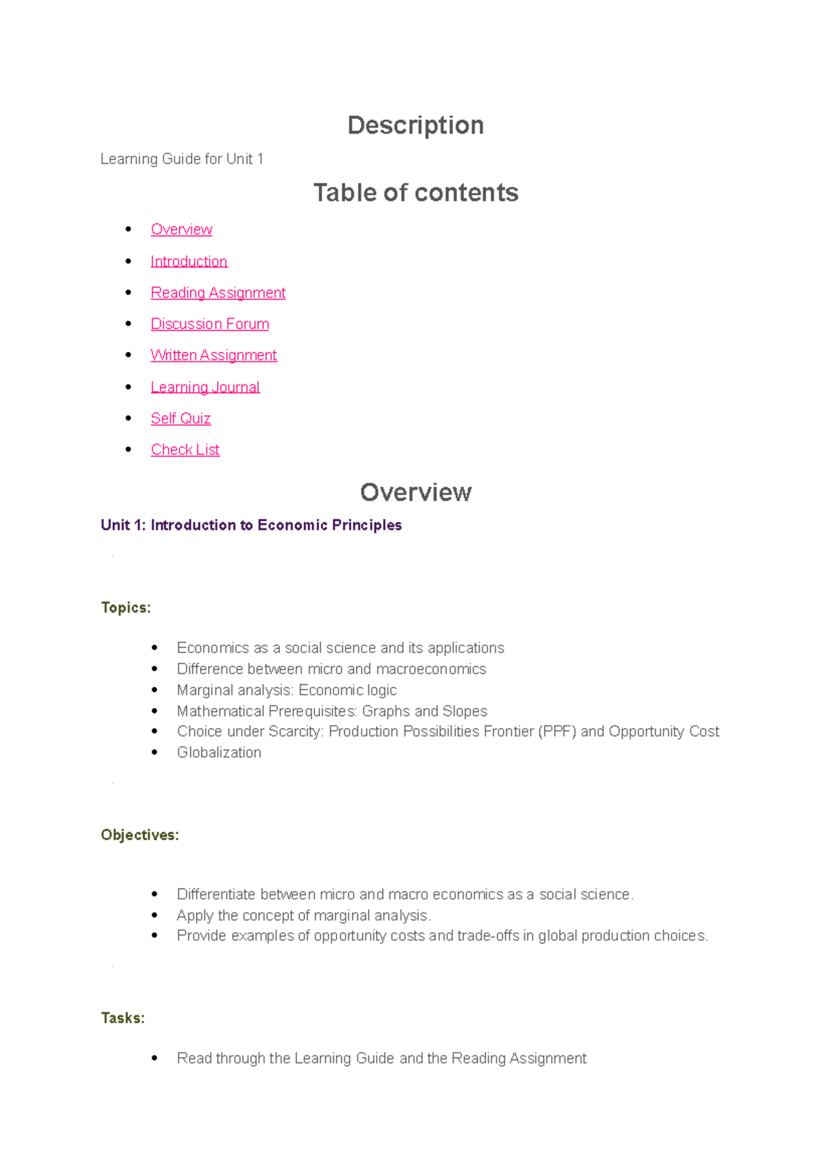 Learning Guide unit 1 - Description Learning Guide for Unit 1 Table of ...