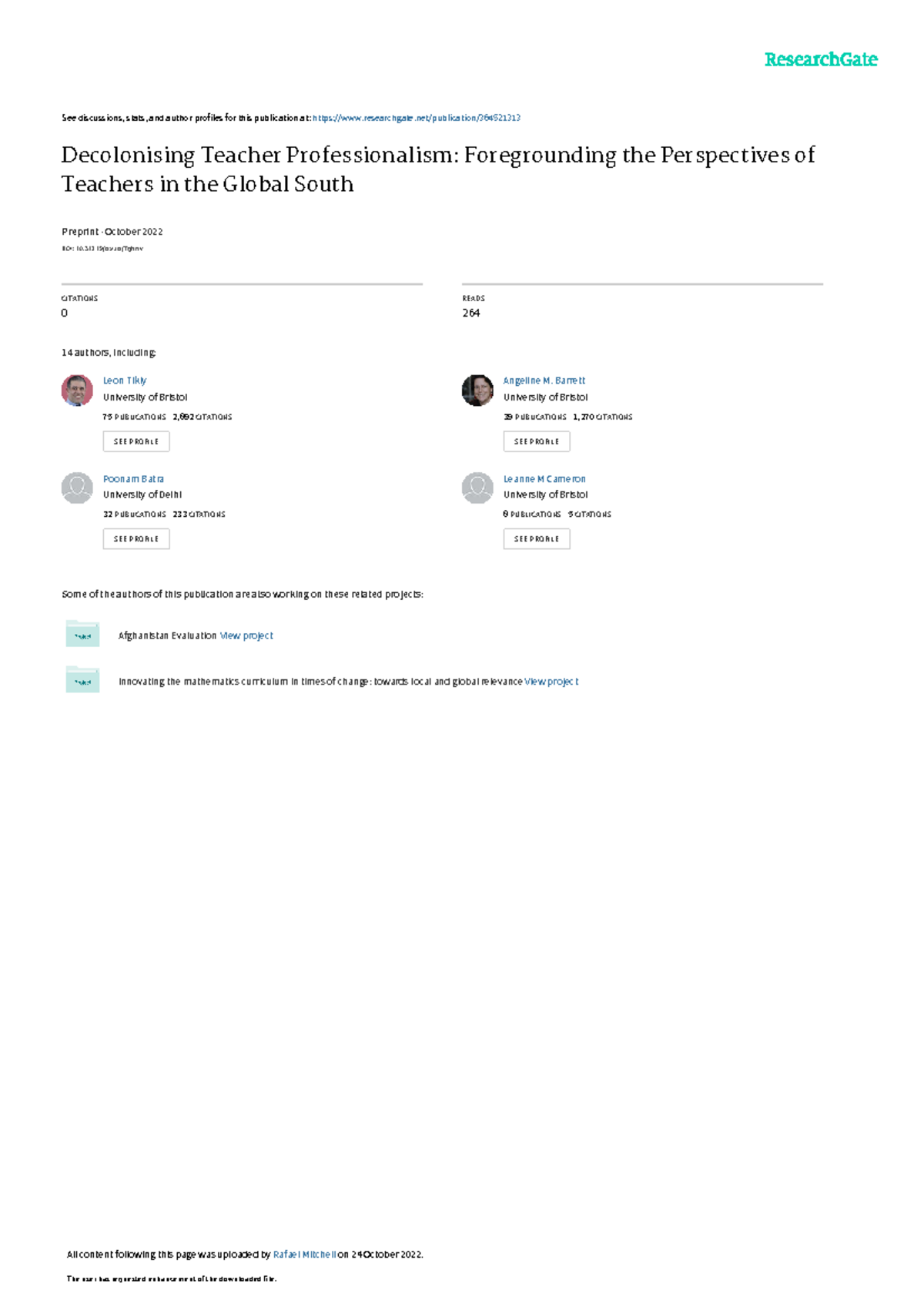 Decolonising Teacher Professionalism-Foregroundingthe Perspectivesof ...