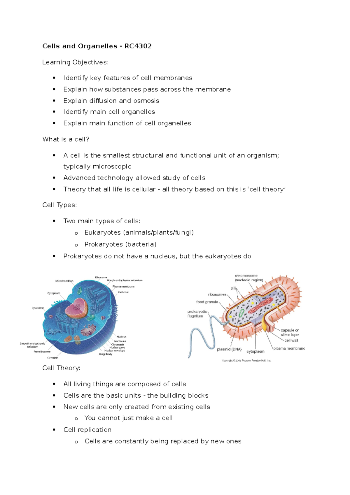 Lesson 2 - Cells and Organelles - Cells and Organelles - RC Learning ...